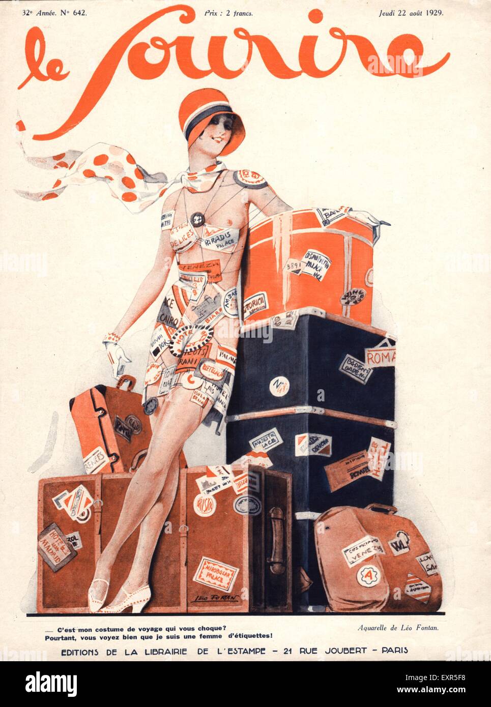 1920s France Le Sourire Magazine Cover Stock Photo - Alamy