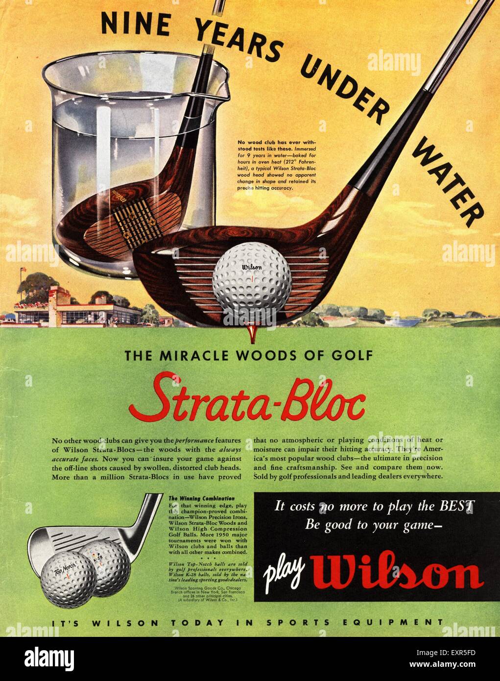 1950s USA Wilson Magazine Advert Stock Photo - Alamy