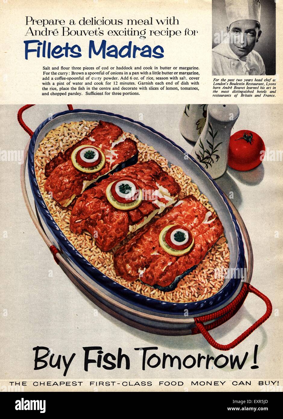 1950s UK Fish Magazine Advert Stock Photo - Alamy