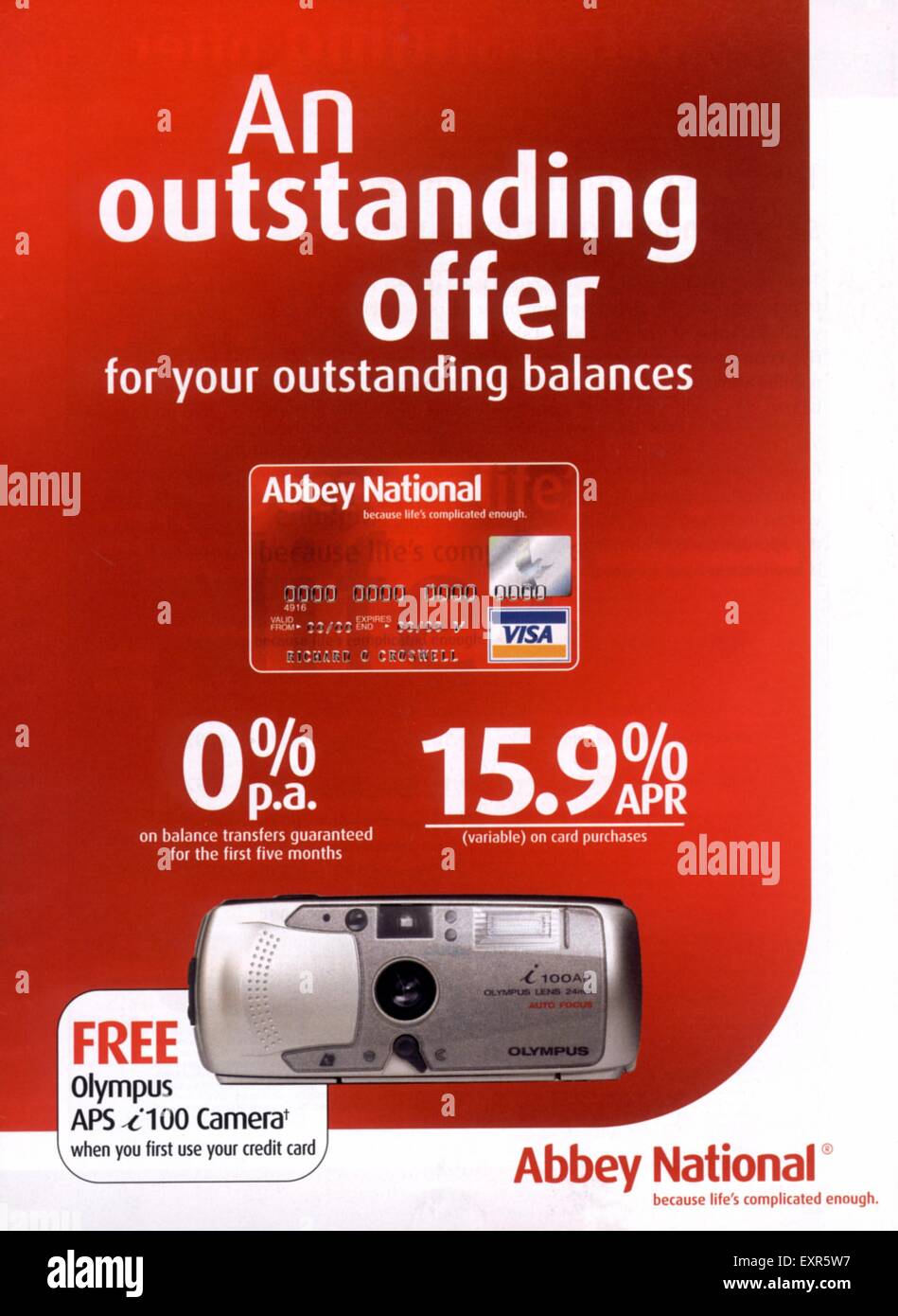 2000s UK Abbey National Magazine Advert Stock Photo - Alamy