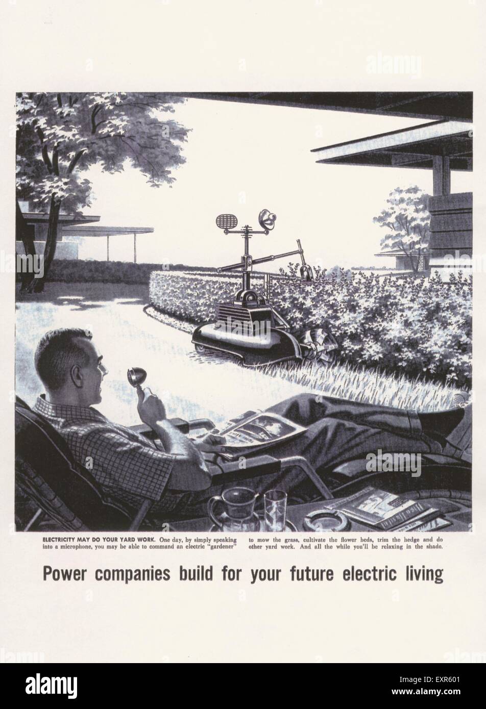 1950s USA Visions Of The Future Magazine Advert Stock Photo - Alamy