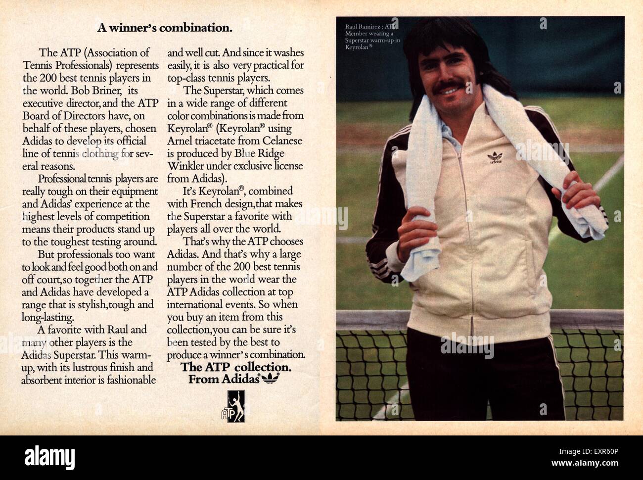 1970s USA Adidas Magazine Advert Stock Photo - Alamy