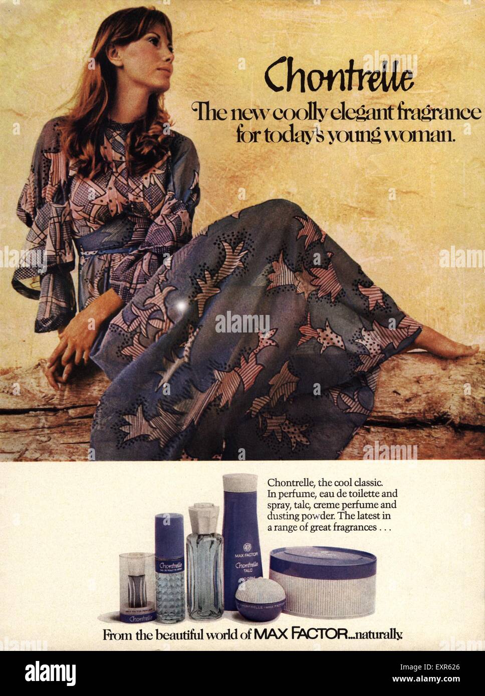 1970s UK Max Factor Magazine Advert Stock Photo - Alamy