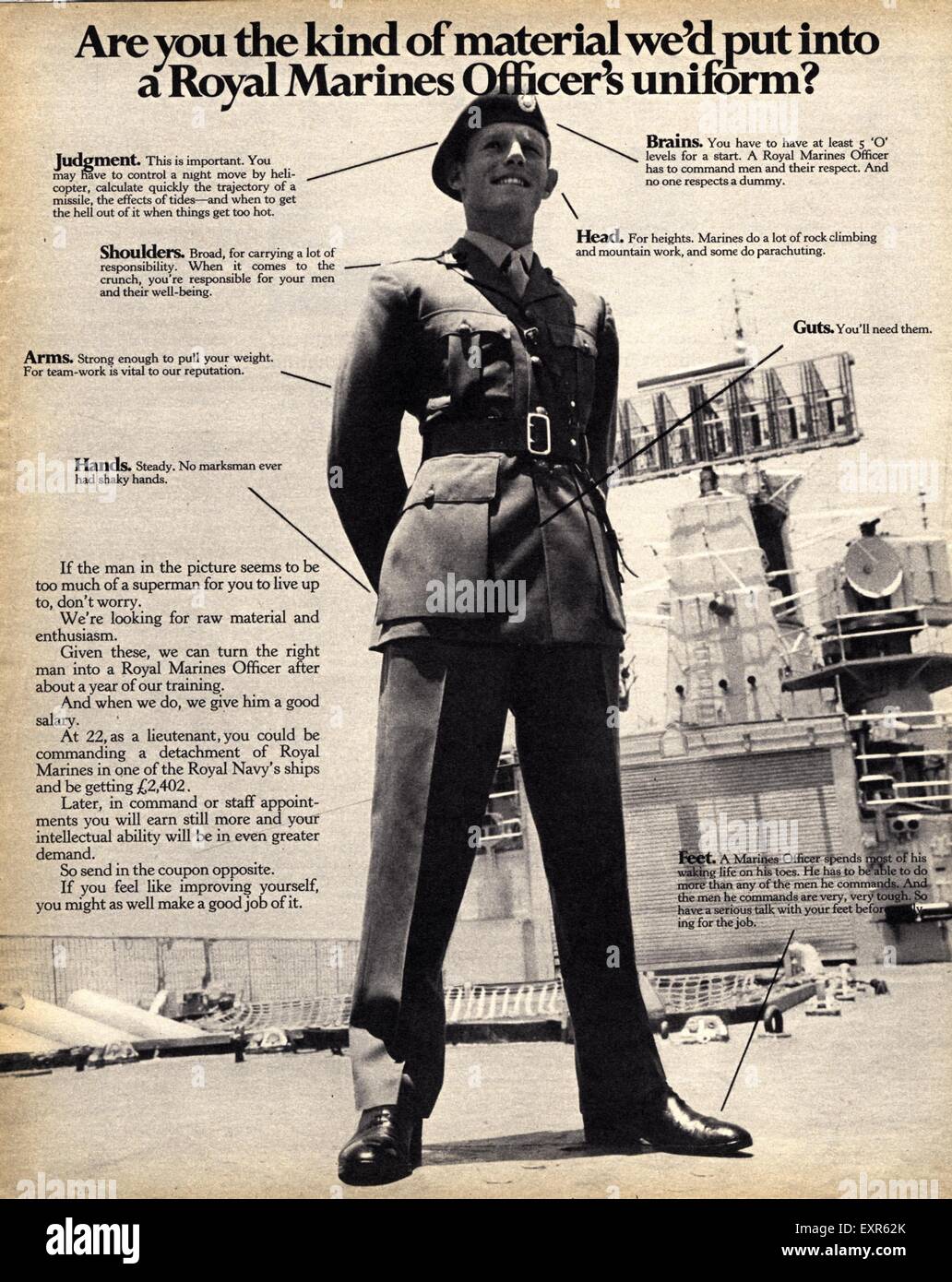 1970s UK Navy Recruitment Magazine Advert Stock Photo - Alamy