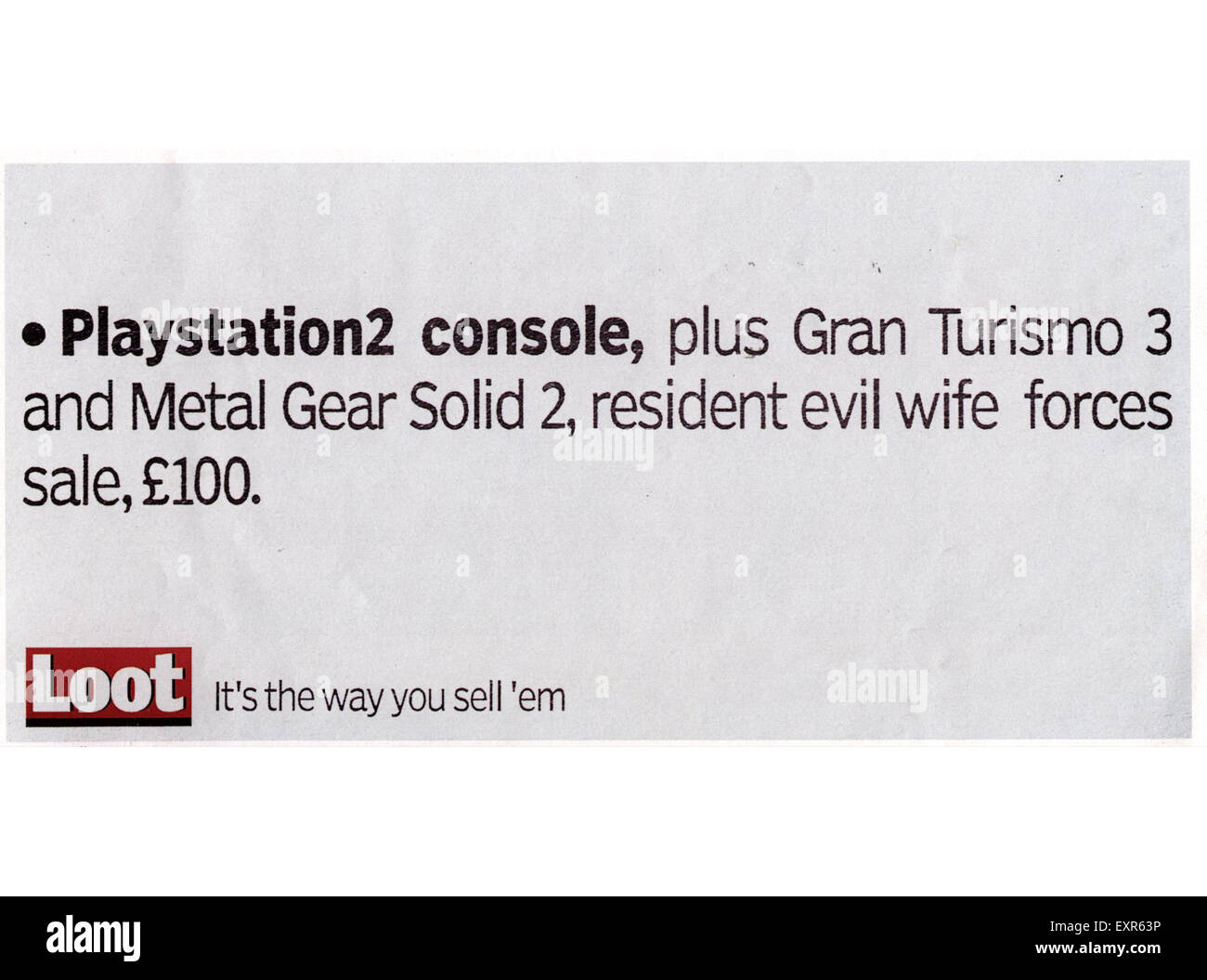 2000s UK Loot Magazine Advert Stock Photo - Alamy