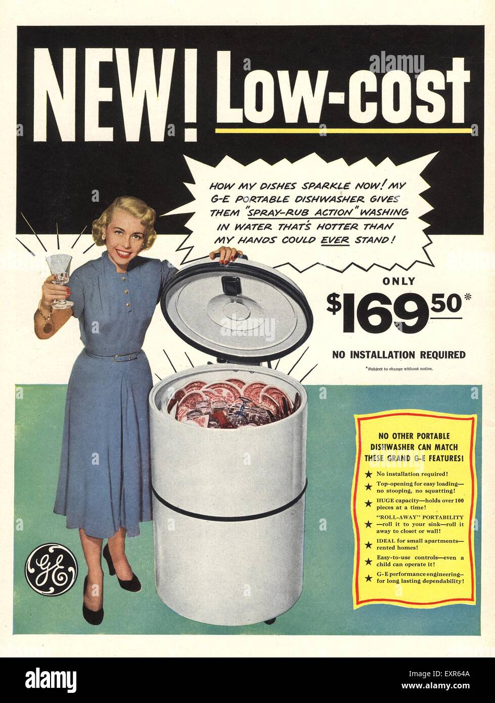 1950s USA General Electric Magazine Advert Stock Photo - Alamy