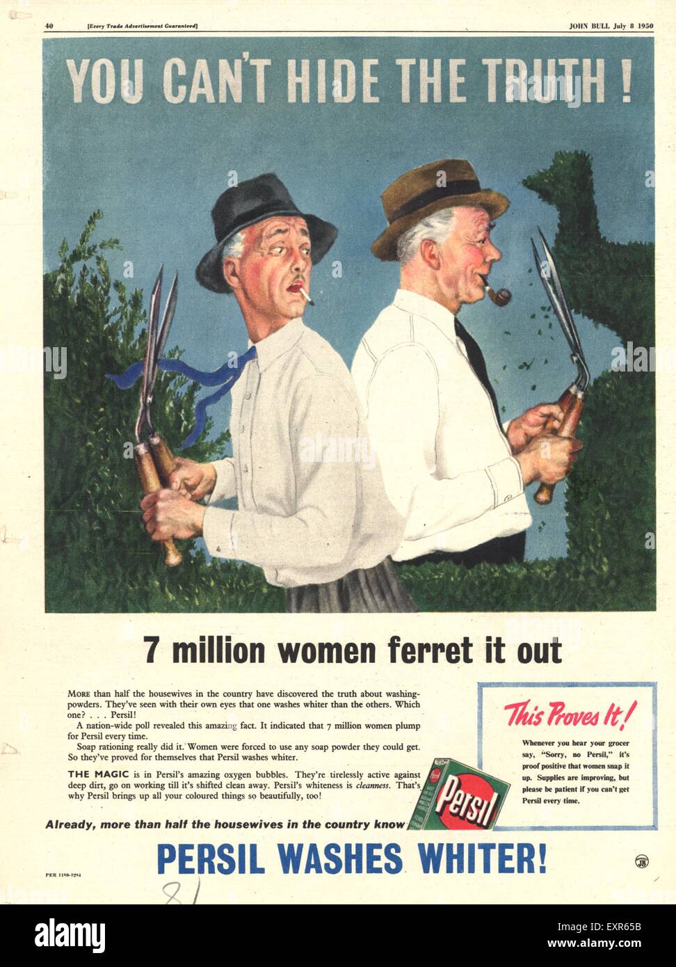 Persil advert 1950s hi-res stock photography and images - Alamy