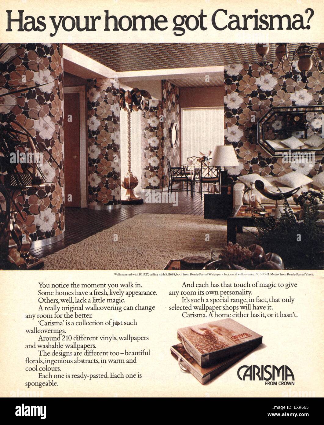 1970s UK Crown Magazine Advert Stock Photo - Alamy