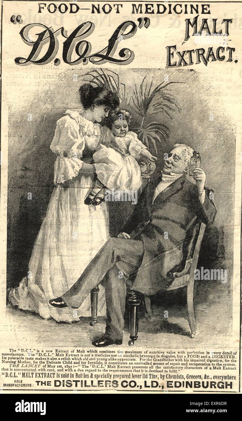 1880s UK The Distillers Co Magazine Advert Stock Photo - Alamy
