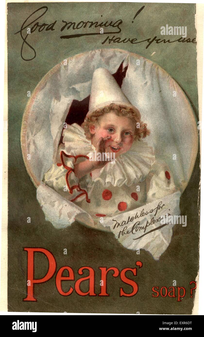 1890s UK Pears Magazine Advert Stock Photo - Alamy
