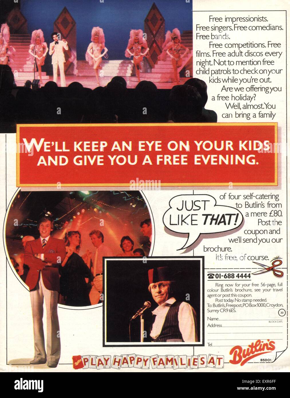 Butlins 1980s hi-res stock photography and images - Alamy