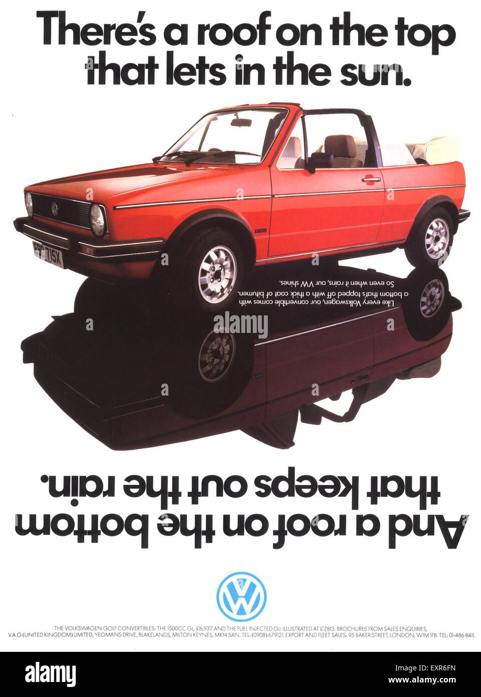 1980s UK Volkswagen Golf Magazine Advert Stock Photo - Alamy
