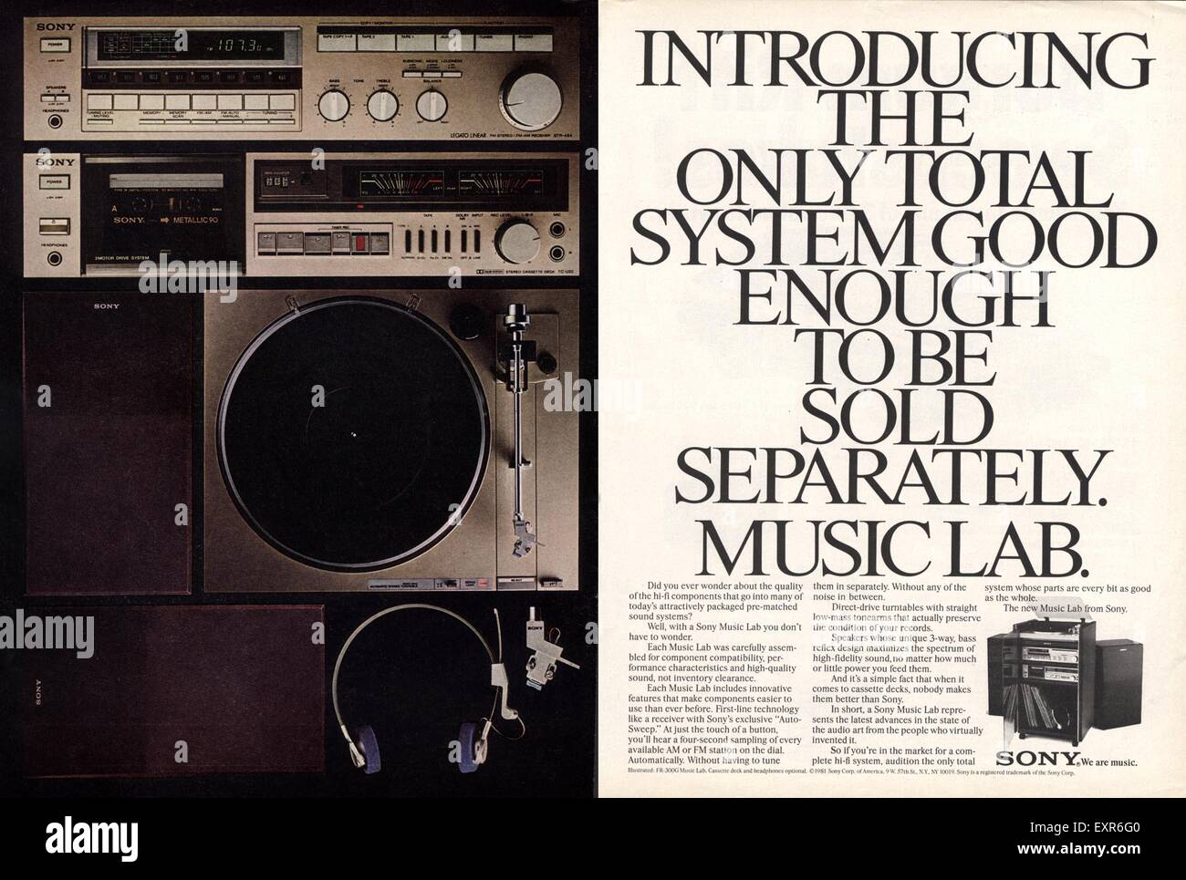 1980s UK Sony Magazine Advert Stock Photo - Alamy