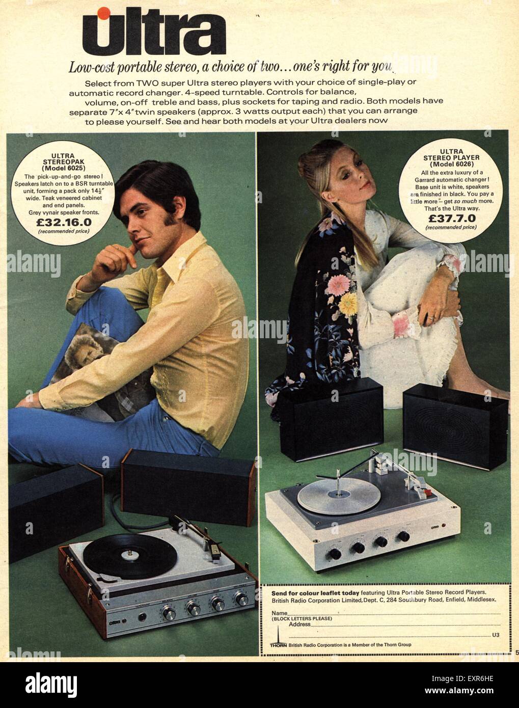 1970s UK Ultra Magazine Advert Stock Photo - Alamy