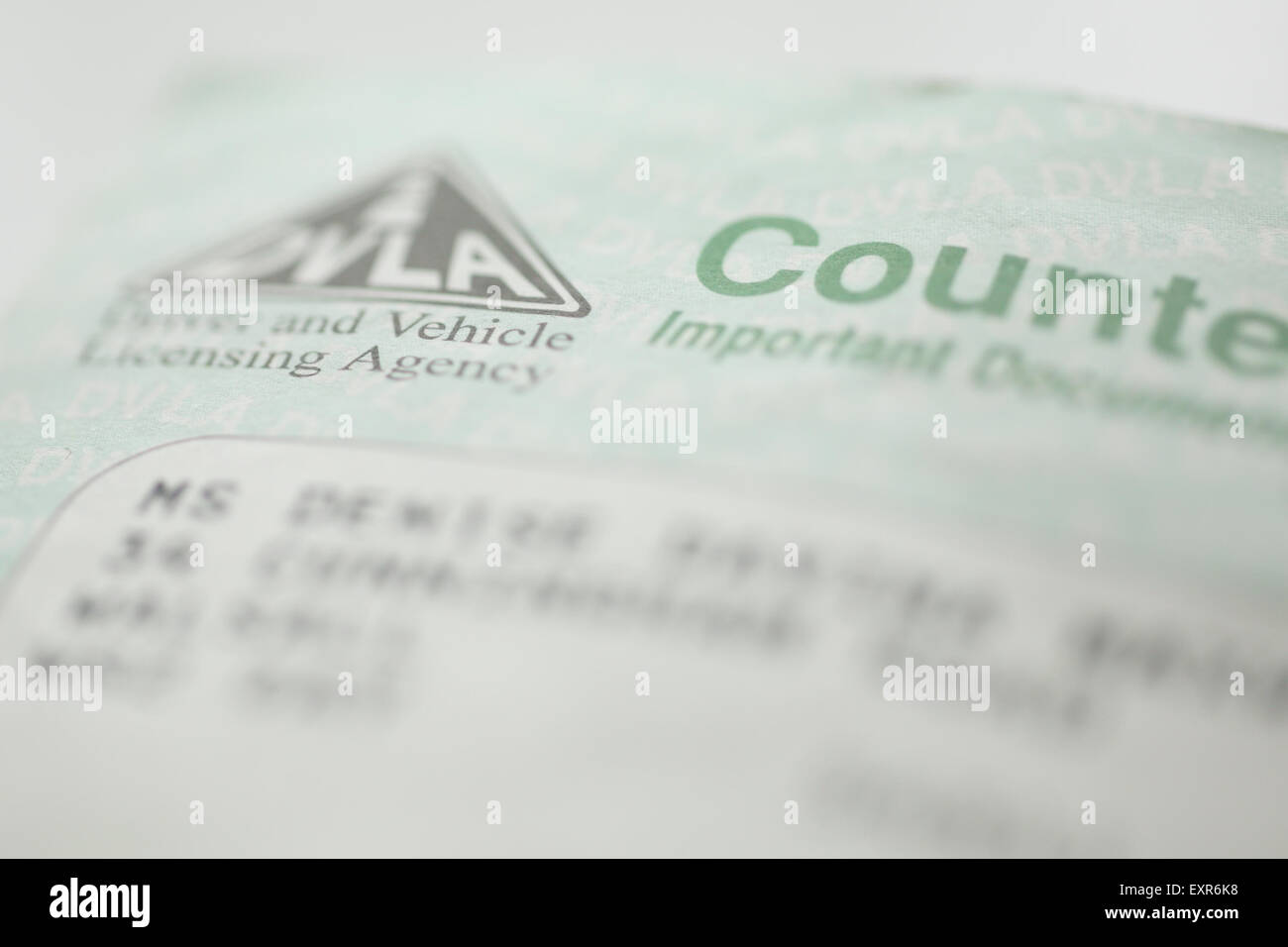 Uk Driving Licence Paper Counterpart High Resolution Stock Photography ...