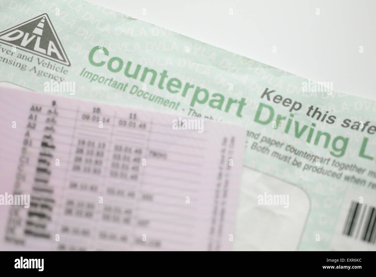 Uk Driving Licence Paper Counterpart High Resolution Stock Photography ...