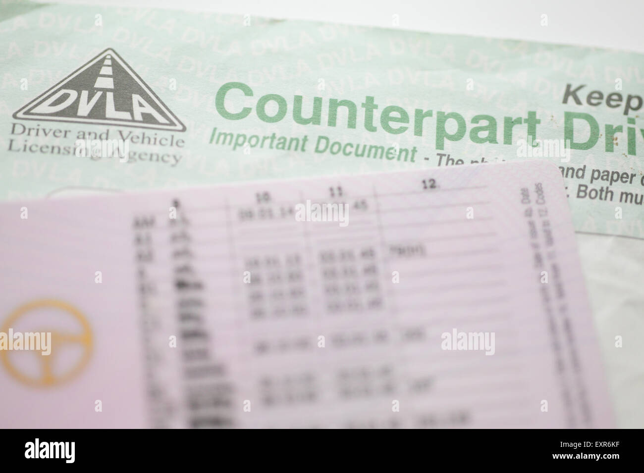 Uk Driving Licence Paper Counterpart High Resolution Stock Photography ...