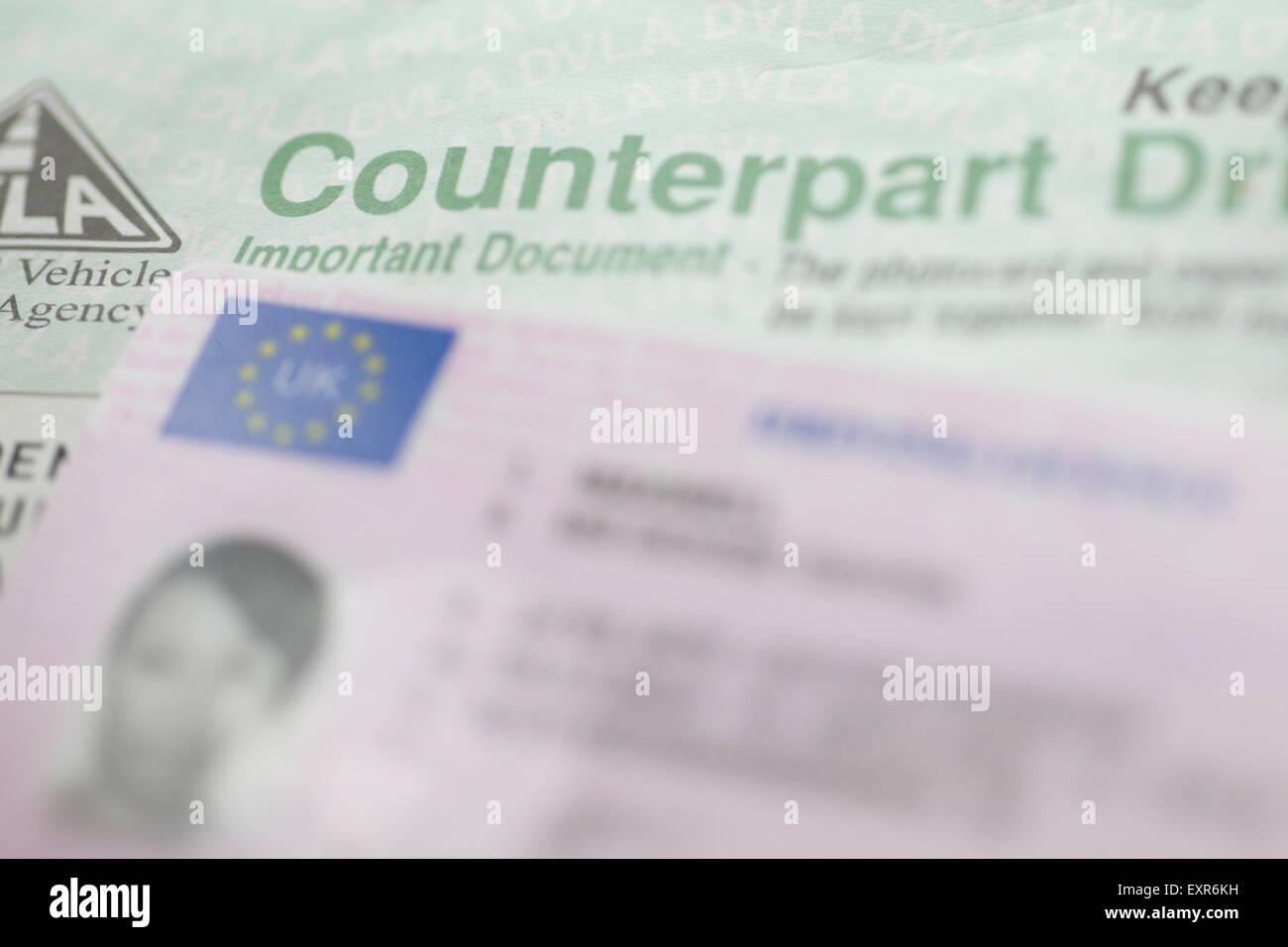 Uk Driving Licence Paper Counterpart High Resolution Stock Photography ...