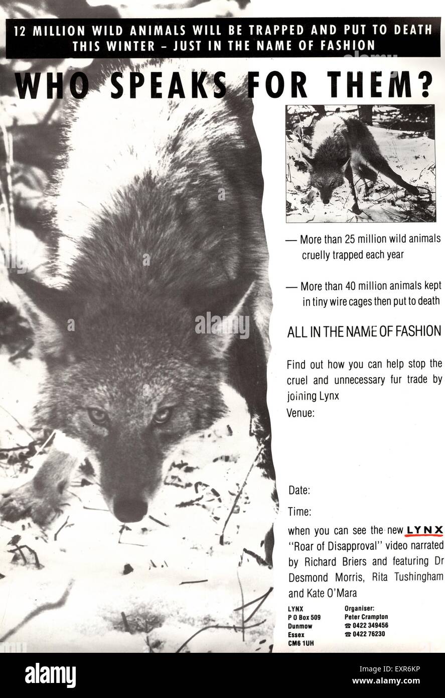 1980s UK Lynx Magazine Advert Stock Photo - Alamy