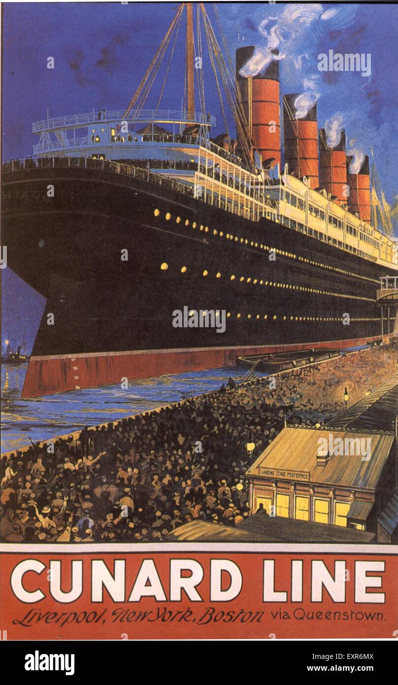1930s UK Cunard Poster Stock Photo - Alamy