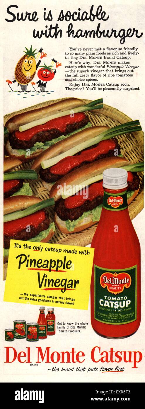 1950s USA Del Monte Magazine Advert Stock Photo - Alamy