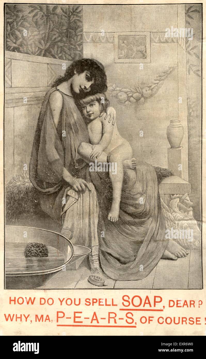 1890s UK Pears Magazine Advert Stock Photo - Alamy