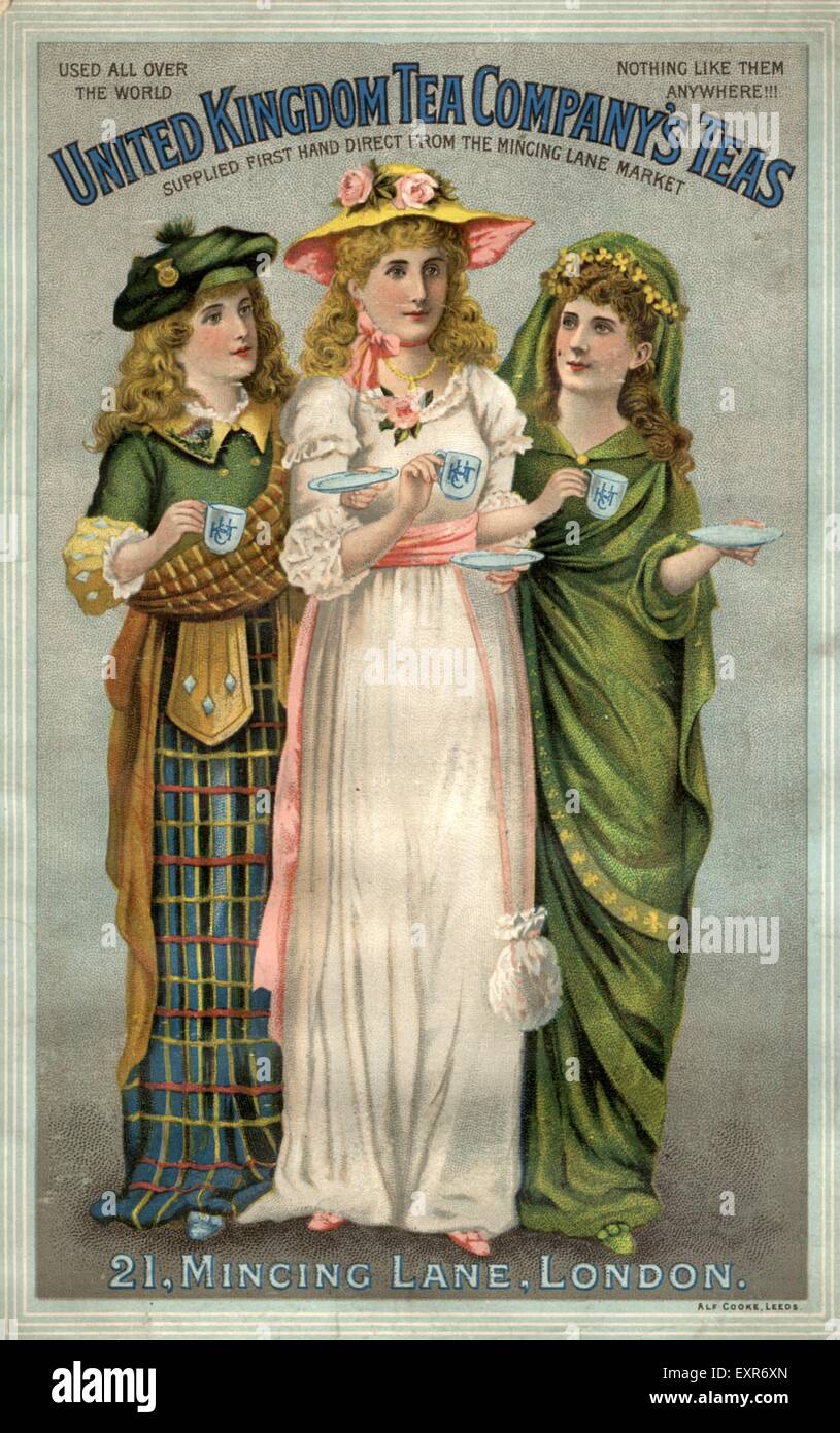 1890s UK United Kingdom Tea Company Magazine Advert Stock Photo - Alamy