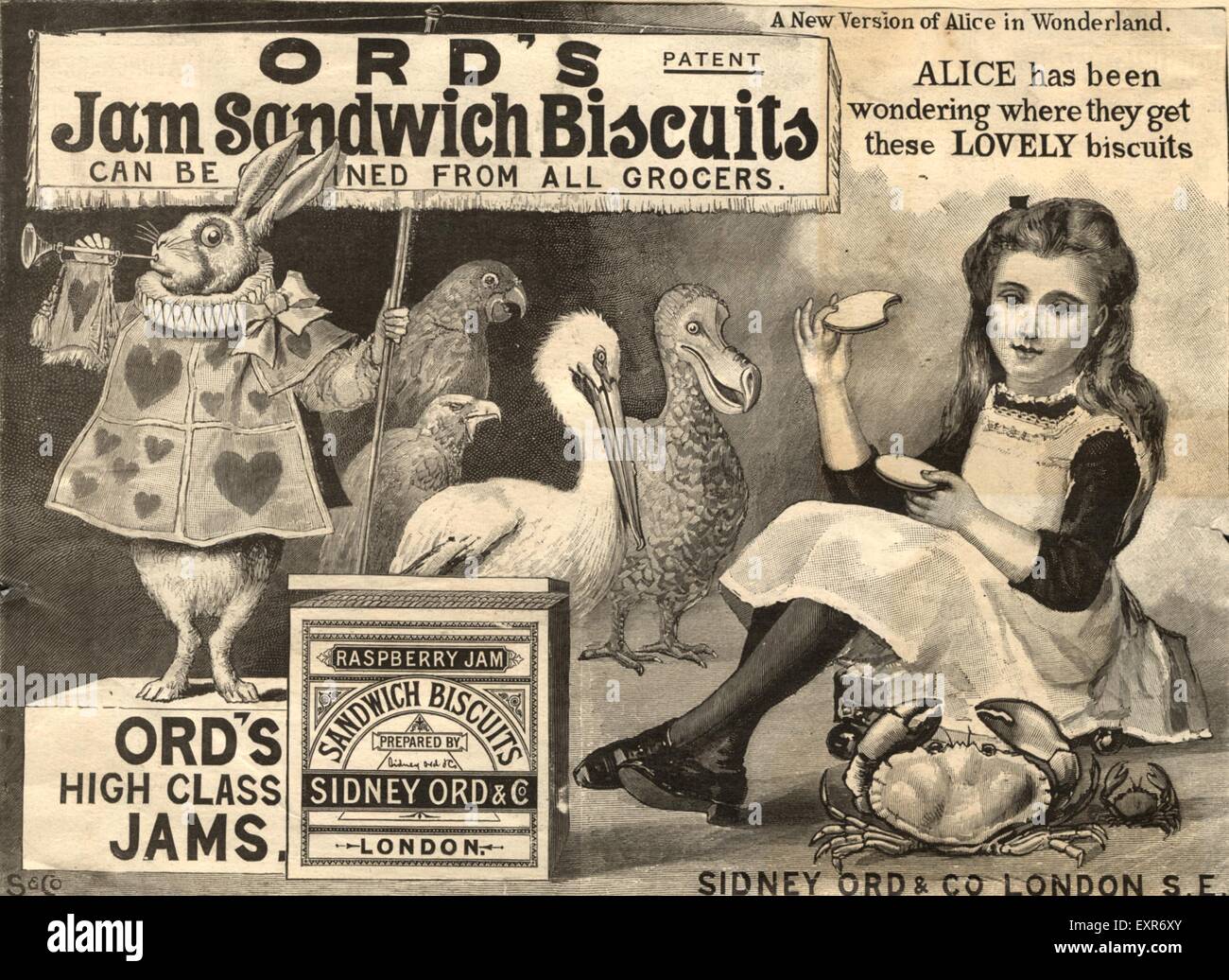 1890s UK Jam Sandwich Biscuits Magazine Advert Stock Photo - Alamy