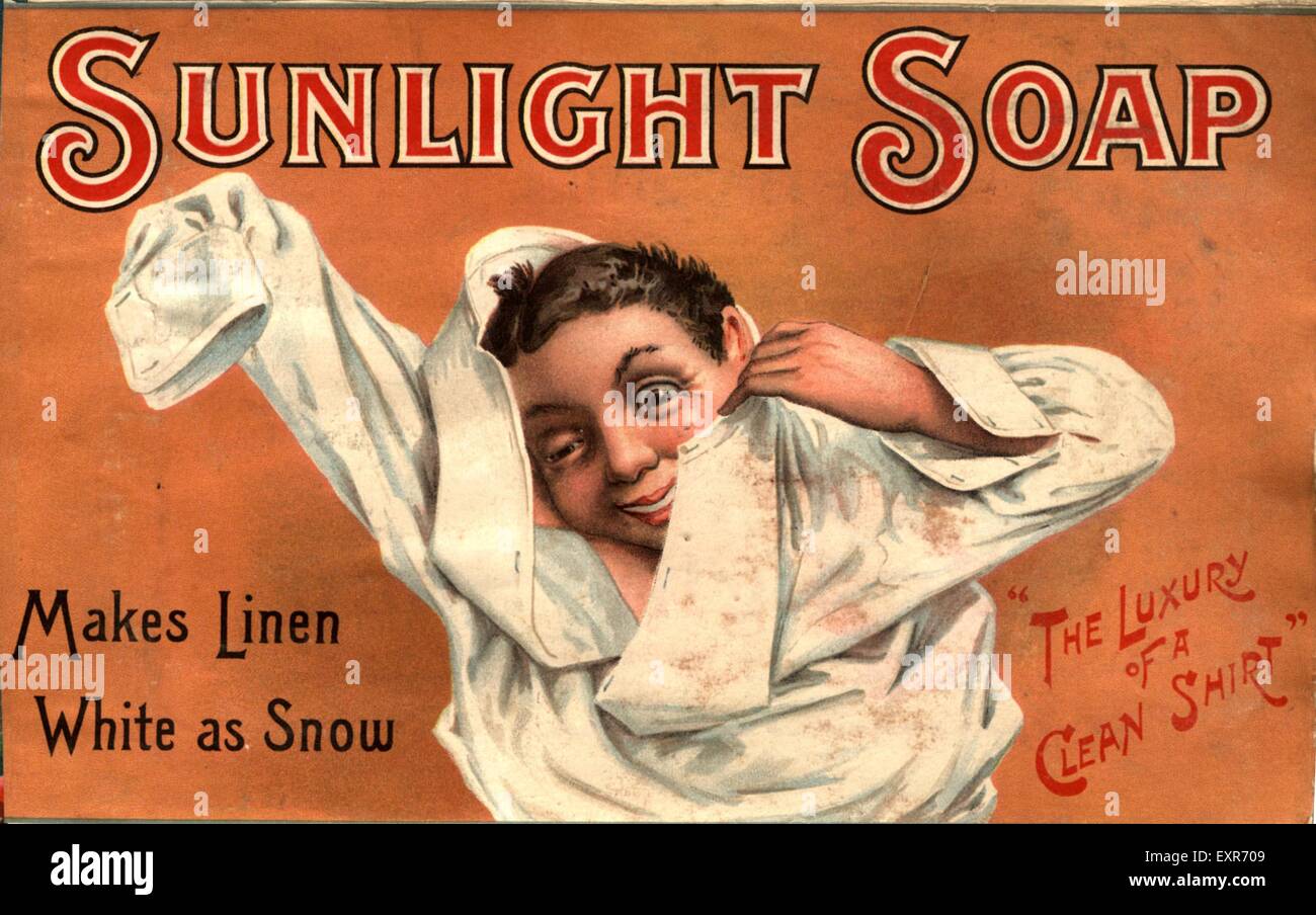 1890s UK Sunlight Soap Magazine Advert Stock Photo - Alamy