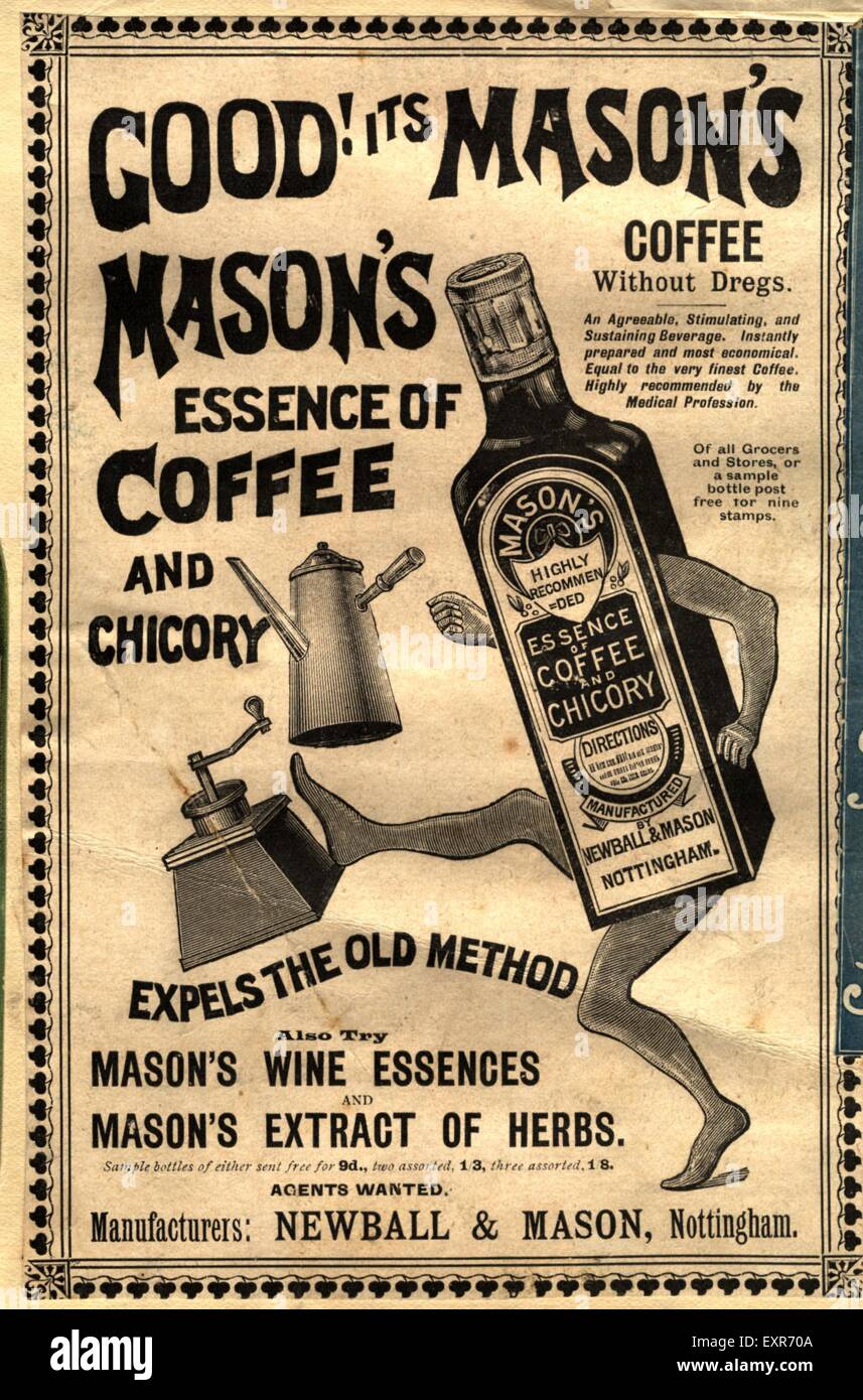 1890s UK Mason's Magazine Advert Stock Photo - Alamy