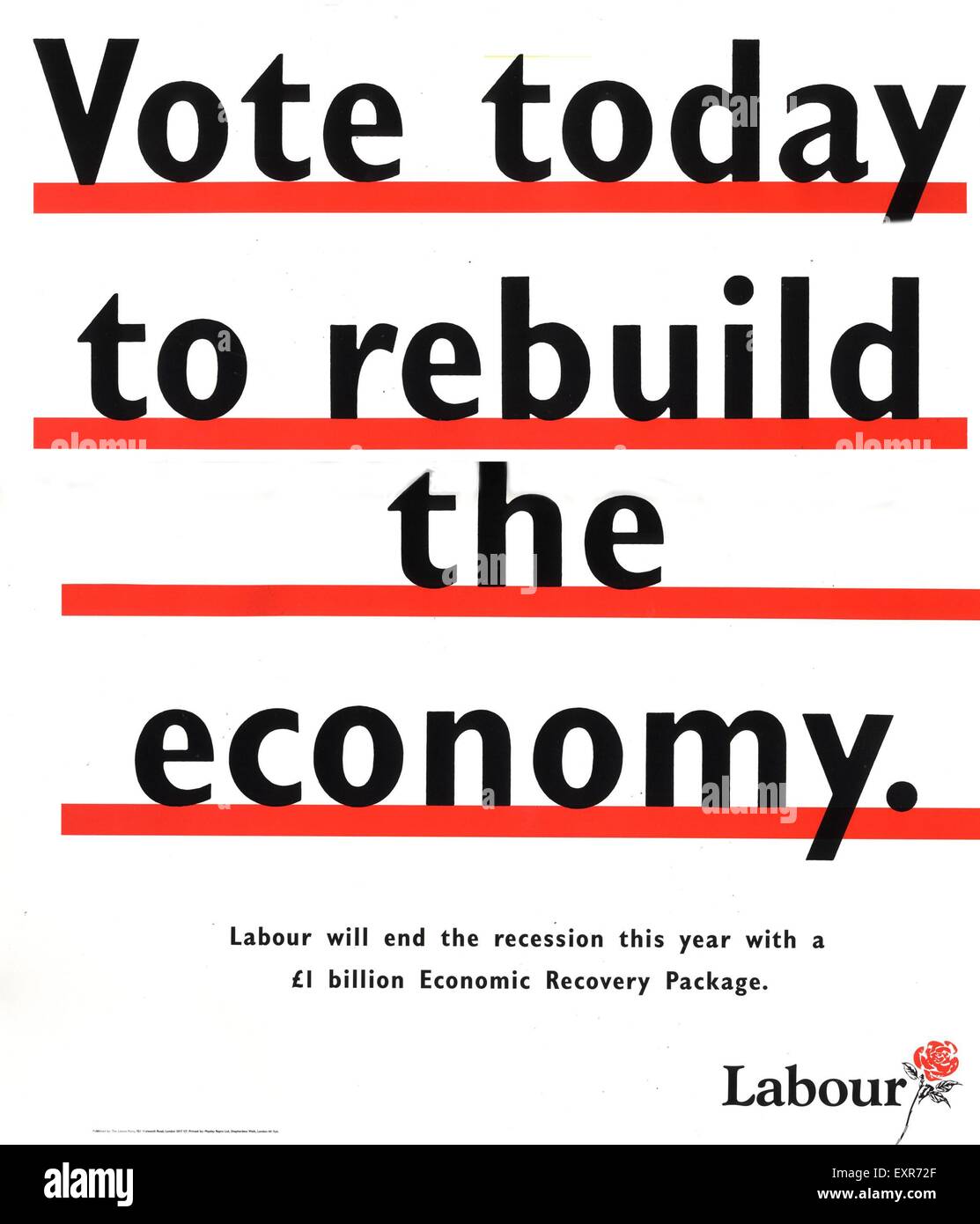 1990s UK The Labour Party Poster Stock Photo - Alamy