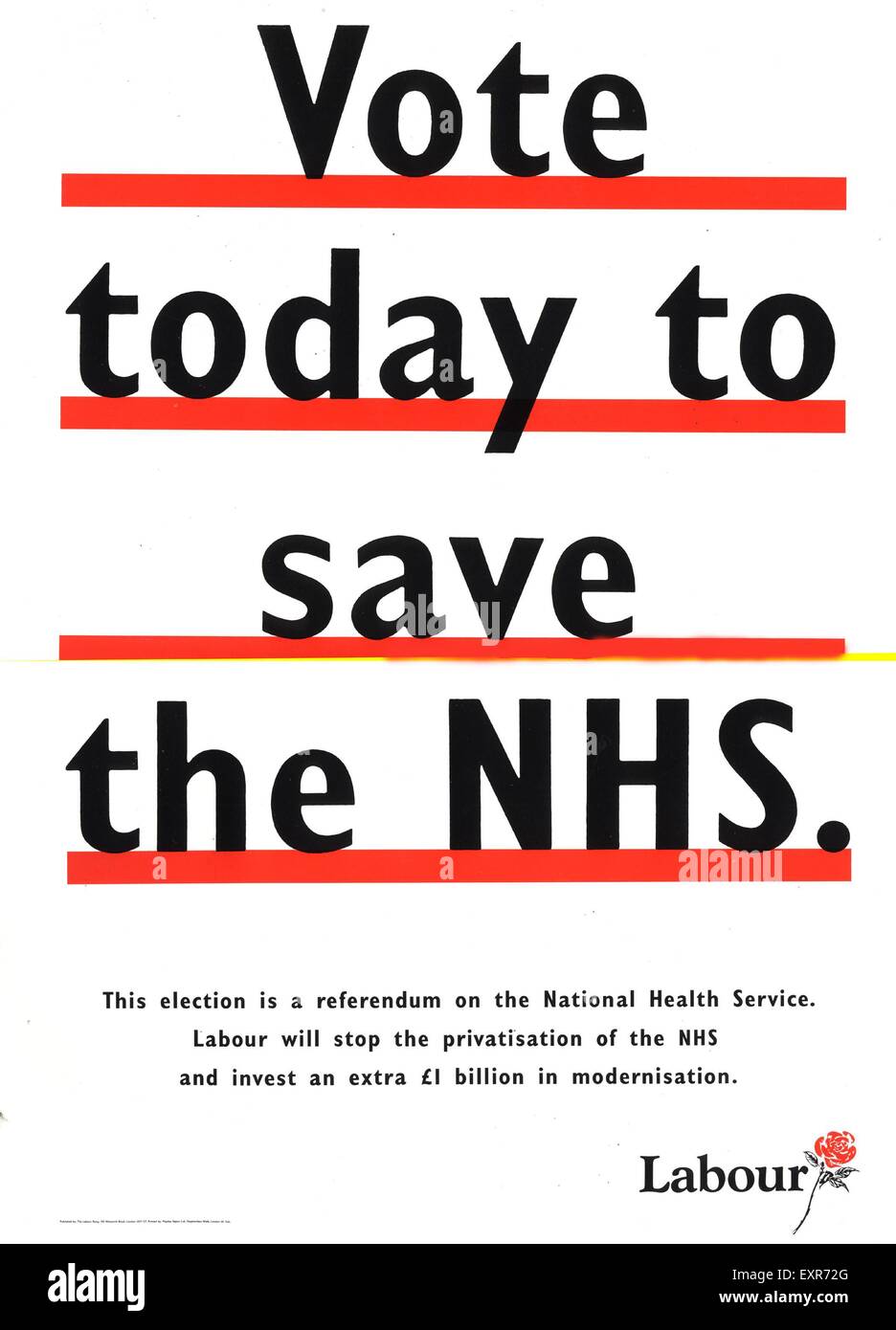 1990s UK The Labour Party Poster Stock Photo - Alamy