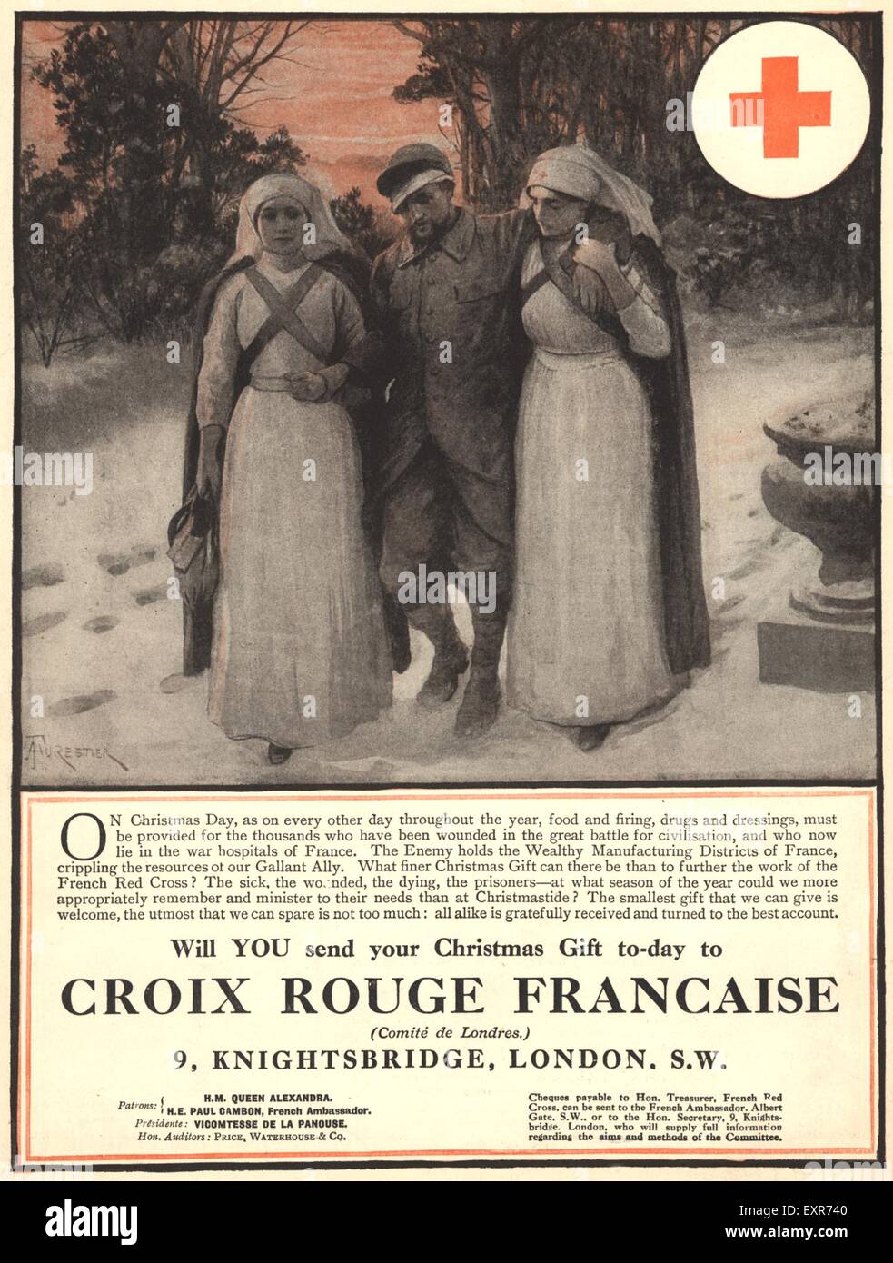 1910s UK The Red Cross Magazine Advert Stock Photo - Alamy