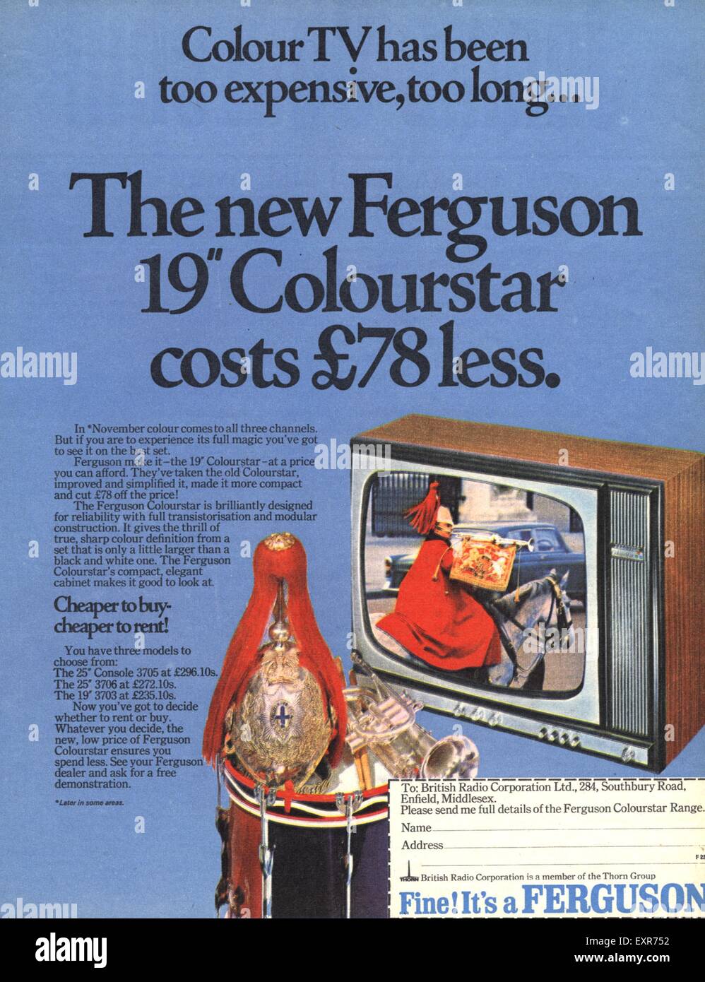 1960s UK Ferguson Magazine Advert Stock Photo - Alamy