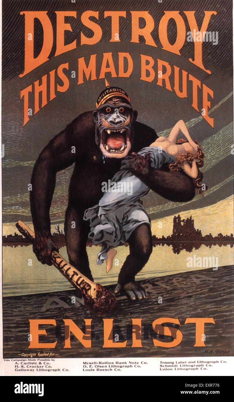 Ww1 propaganda poster usa hi-res stock photography and images - Alamy