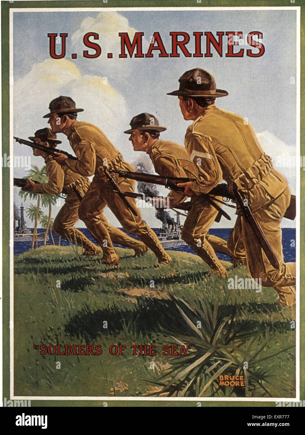 1910s USA US Marines Poster Stock Photo - Alamy