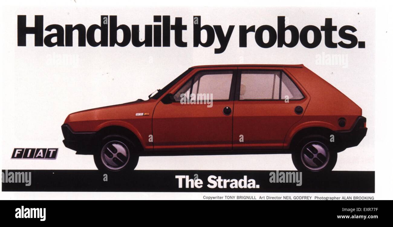 1980s UK Fiat Magazine Advert Stock Photo - Alamy