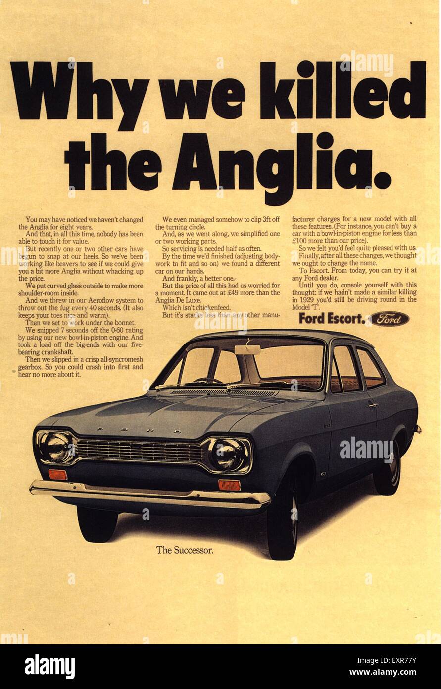 1970s UK Ford Magazine Advert Stock Photo - Alamy