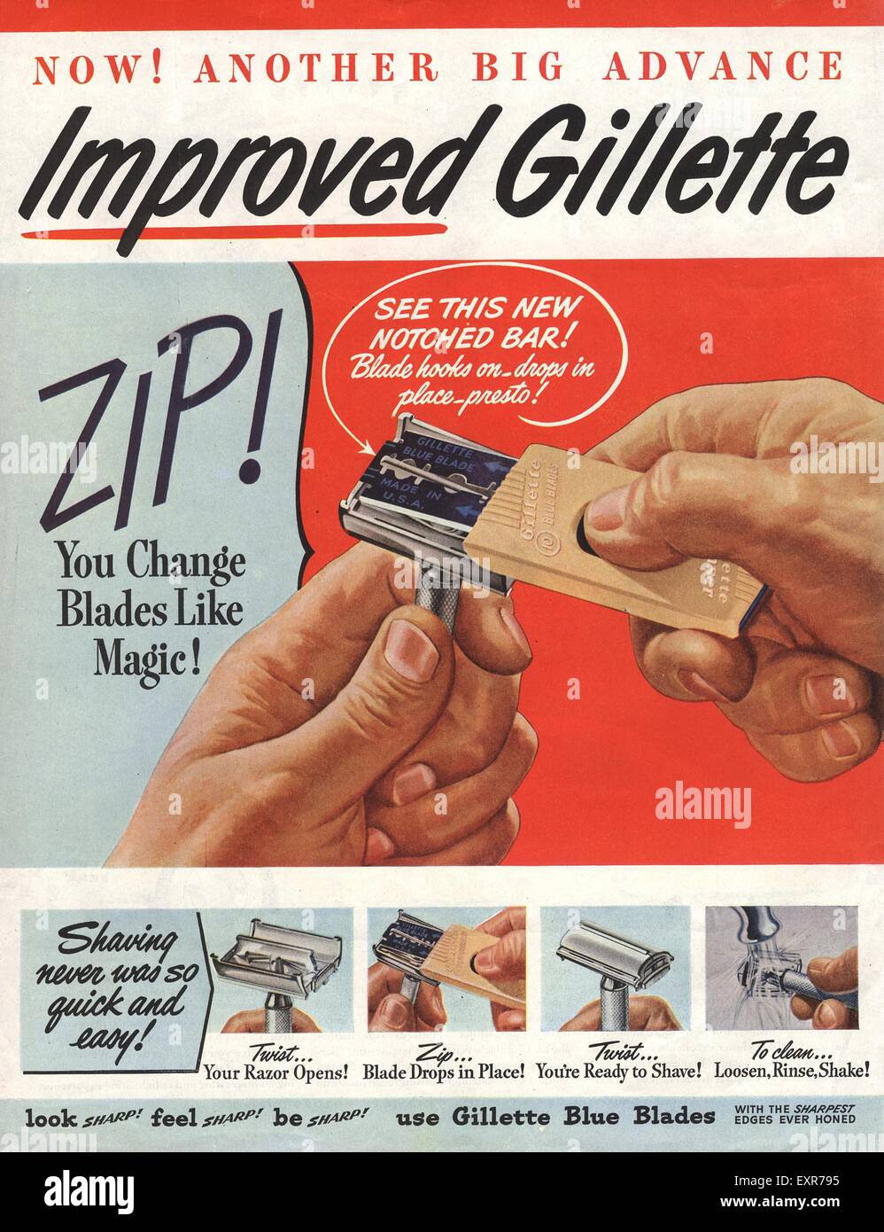 Gillette advert hi-res stock photography and images - Alamy