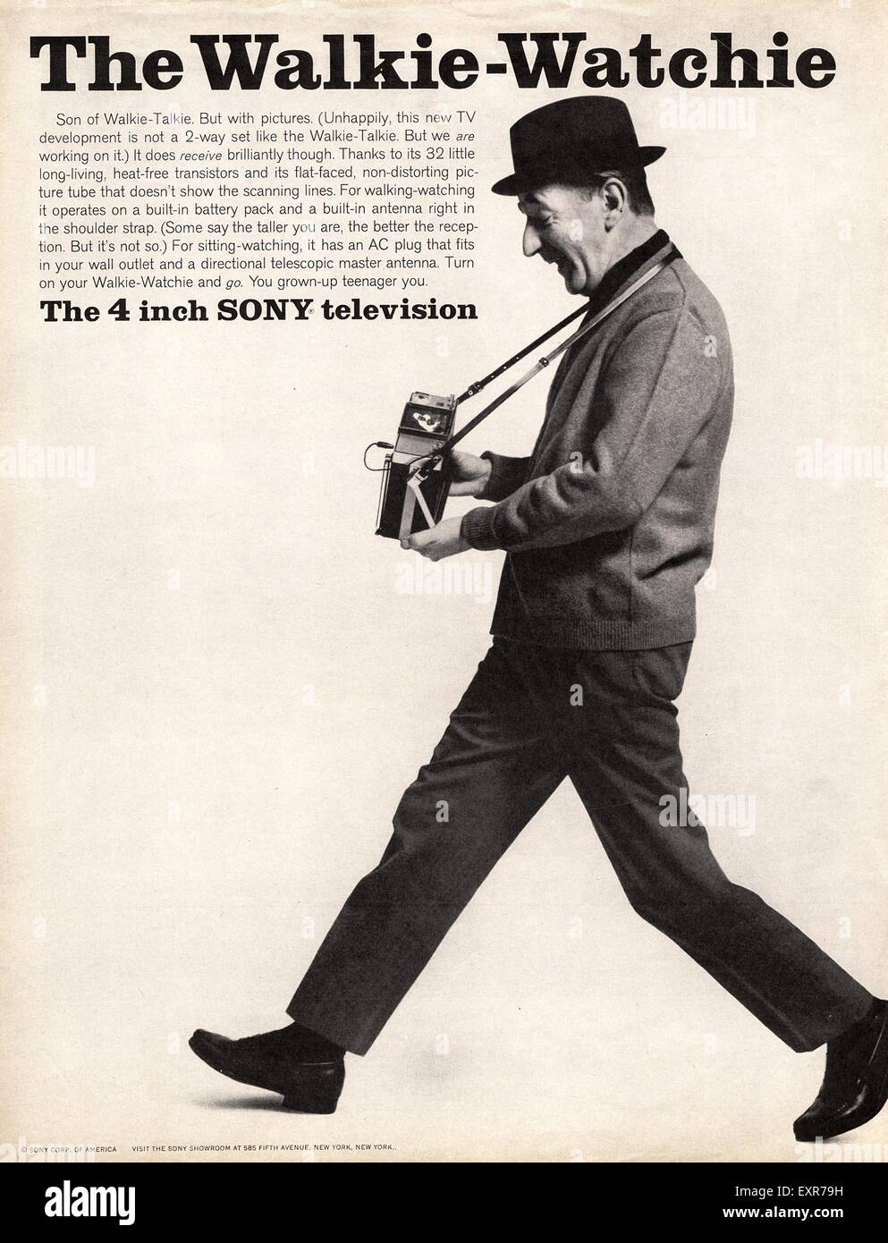 1960s USA Sony Magazine Advert Stock Photo - Alamy