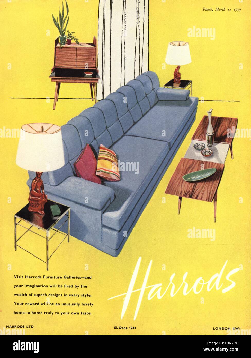 1950s uk harrods magazine advert hi-res stock photography and images ...