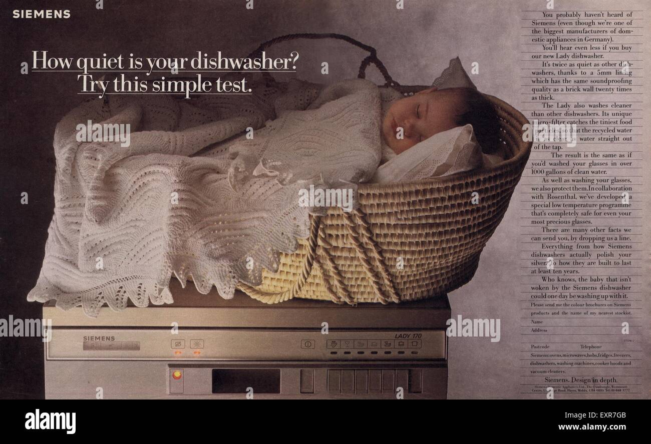 1980s UK Siemens Magazine Advert Stock Photo - Alamy