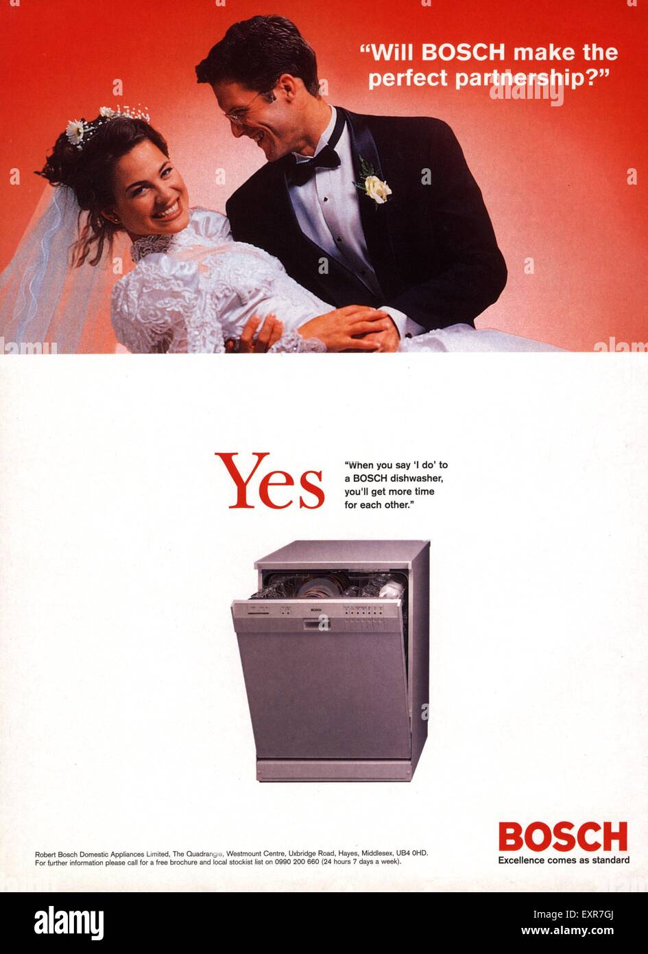 1990s UK Bosch Magazine Advert Stock Photo - Alamy