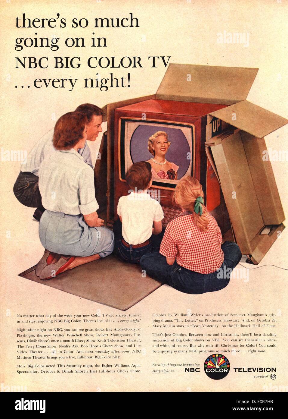 1950s USA NBC Magazine Advert Stock Photo - Alamy