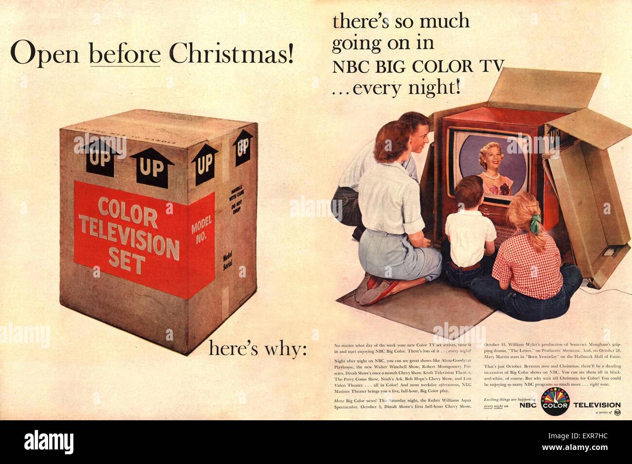 1950s USA NBC Magazine Advert Stock Photo - Alamy