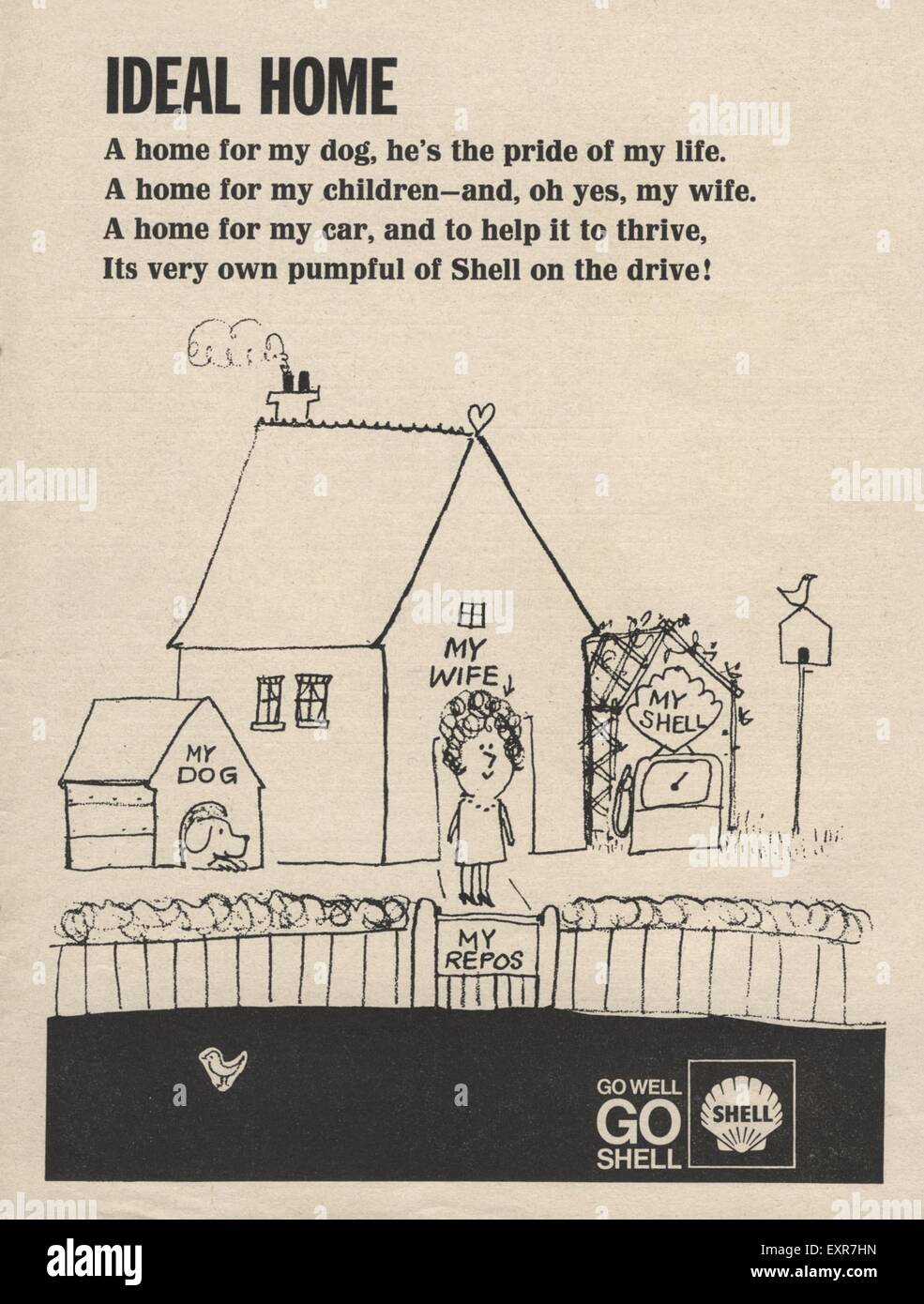 1960s UK Shell Magazine Advert Stock Photo - Alamy