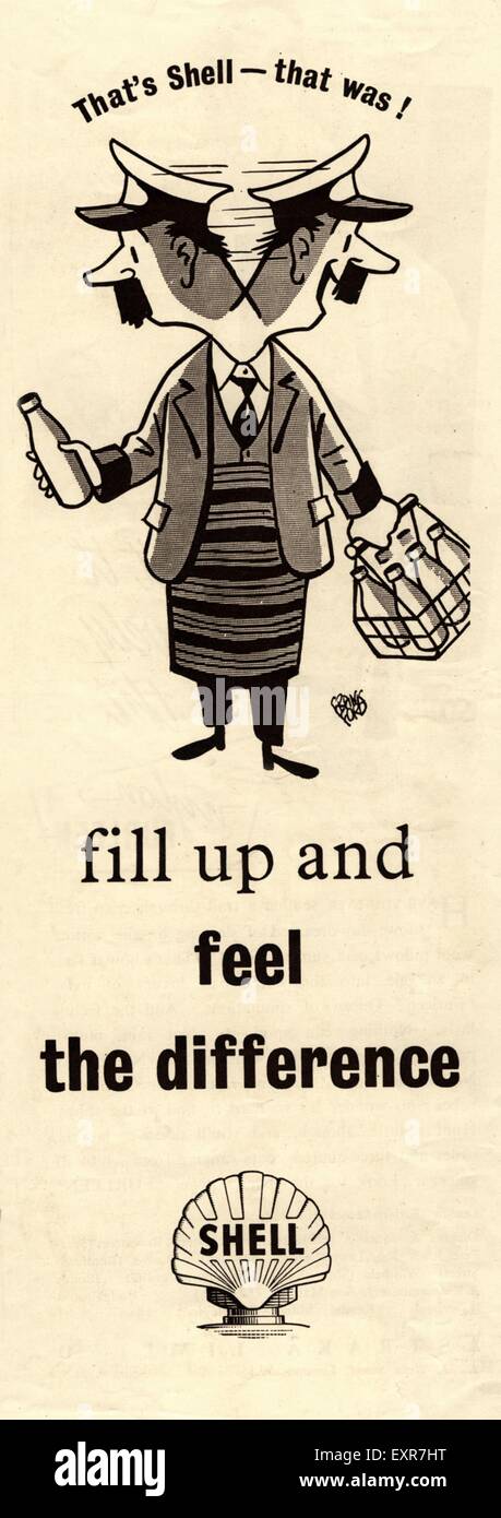 1950s UK Shell Magazine Advert Stock Photo - Alamy