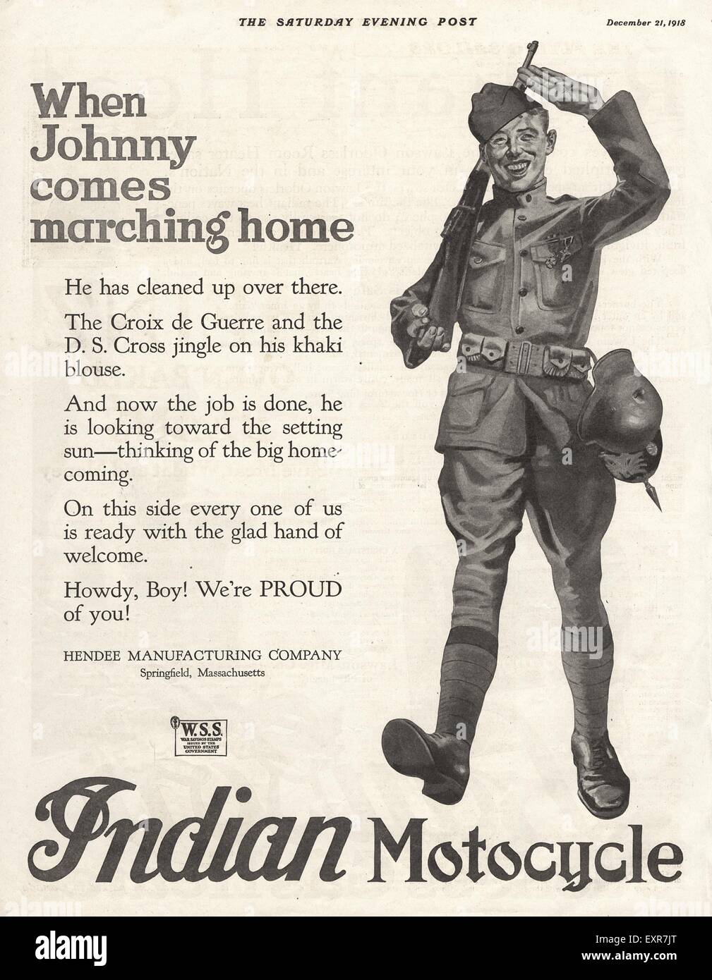 1910s USA Indian Motorcycles Magazine Advert Stock Photo - Alamy