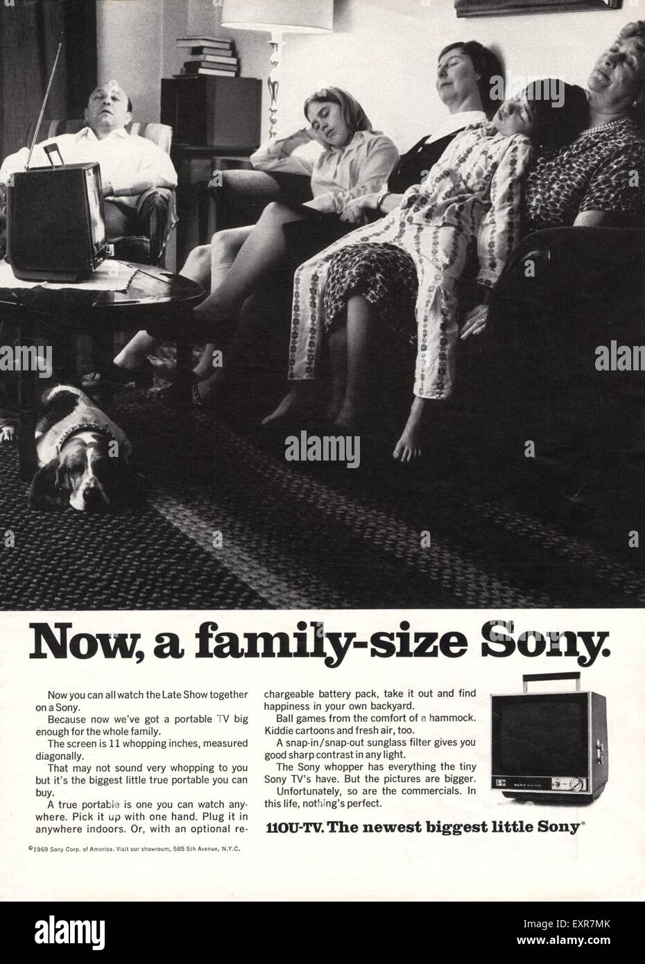 1960s USA Sony Magazine Advert Stock Photo - Alamy