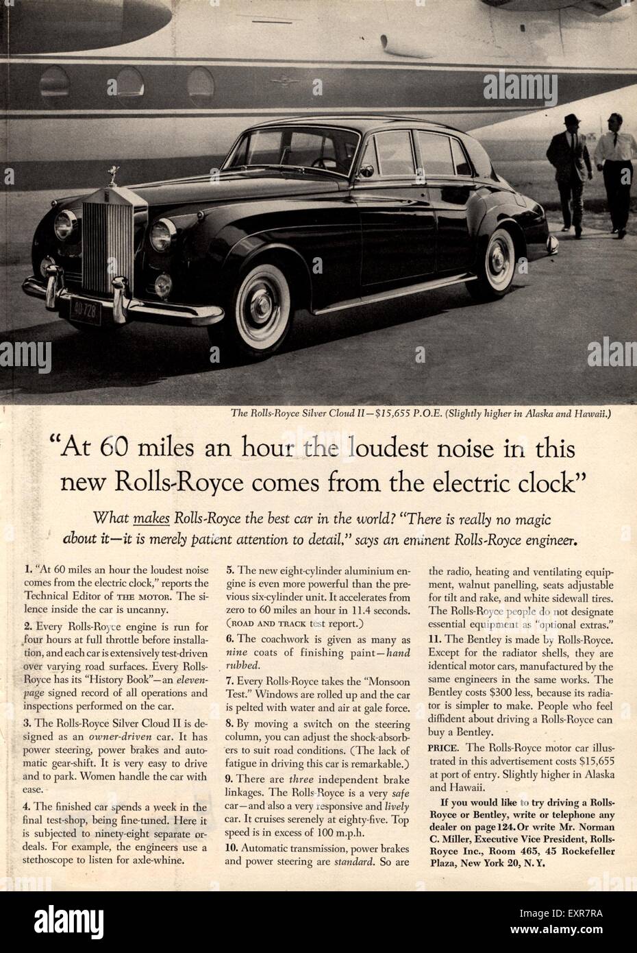 1960s USA Rolls-Royce Magazine Advert Stock Photo - Alamy